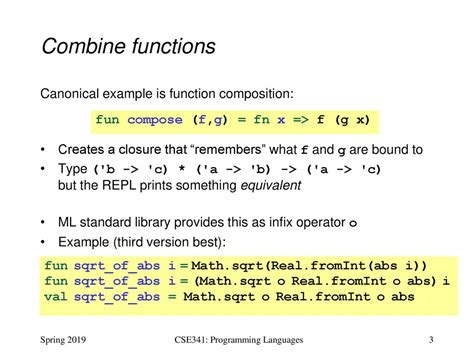 Cse341 Programming Languages Lecture 9 Function Closure Idioms Ppt