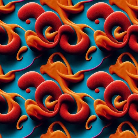 Premium Ai Image Abstract Colorful Funky Surreal Psychedelic Dynamic Liquid 3d Forms Substance