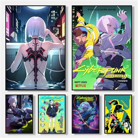 Cyberpunk Edgerunners Poster Wall Art Print Poster Decorative Mural