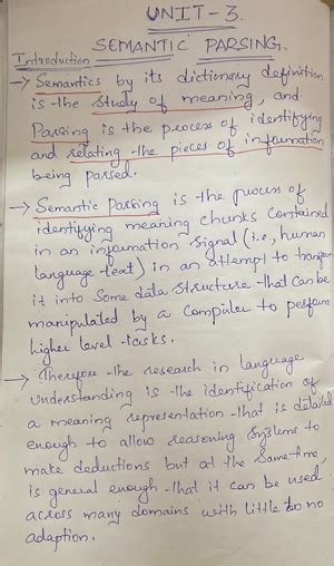 Unit Iii Notes Unit Iii Syntactic Analysis Context Free Grammars Grammar Rules For English