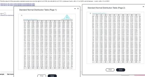 Solved Begin Tabular Lll Hline Standard Normal