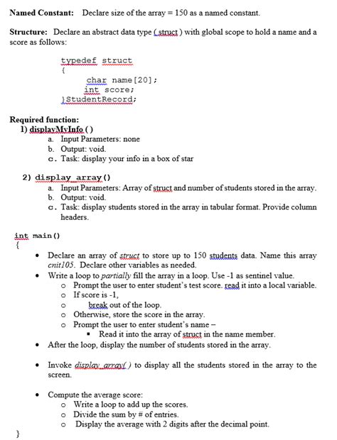 solved named constant declare size of the array 150 as a