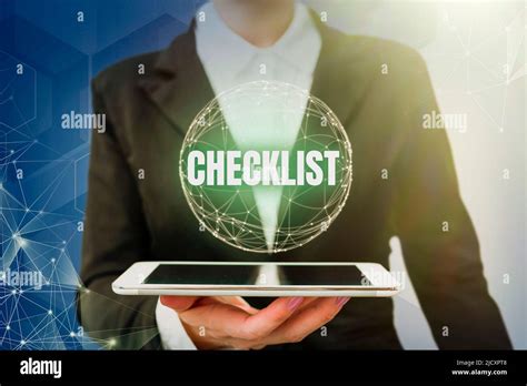 Text Showing Inspiration Checklist Business Approach List Down Of The Detailed Activity As