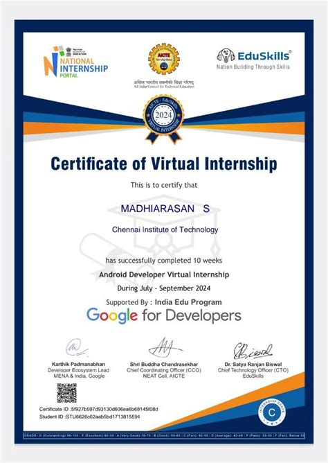 Madhiarasan S It On Linkedin Androiddevelopment Kotlin Internshipcompleted