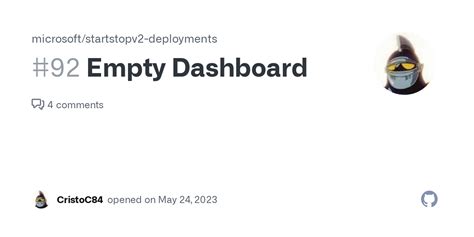 Empty Dashboard · Issue 92 · Microsoftstartstopv2 Deployments · Github