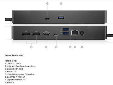 Docking Stations Dell WD S Docking Station USB C Type C Dock K A Includes W Dell Power