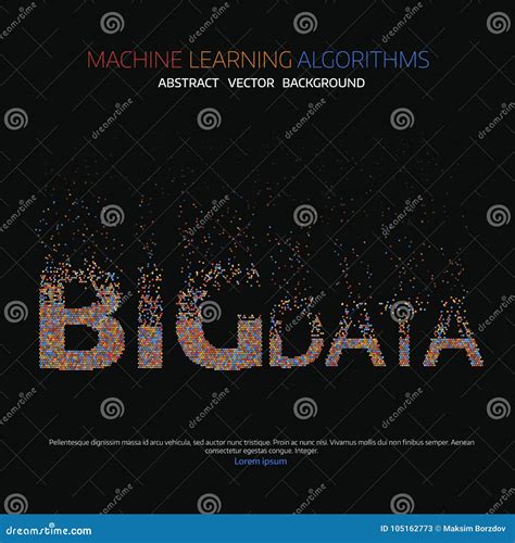 BIG DATA Machine Learning Algorithms Stock Vector Illustration Of Bigdata Abstract
