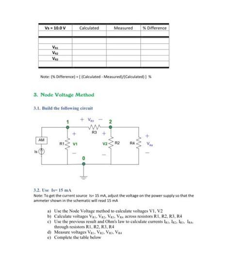 Solved Mesh Currents And Node Voltages 1 Component Values