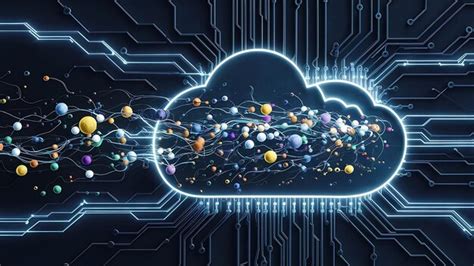 Premium Photo Comprehensive Cloud Computing Infrastructure Hybrid Cloud Network Concept Background