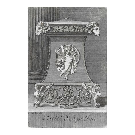 Antique Altar Of Apollo Neoclassical Engraving Chairish