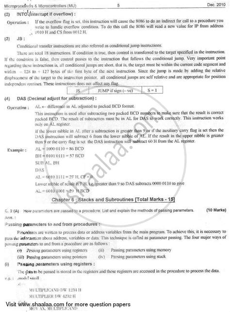 Microprocessors And Microcontrollers BE IT Information Technology Semester SE