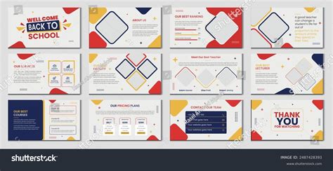 Education Presentation Slide Education Pitch Deck Stock Vector Royalty