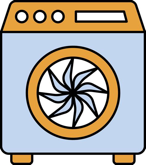 Washing Machine Icon In Orange And Blue Color 24182811 Vector Art At Vecteezy