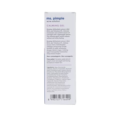 Emina Ms Pimple Acne Solution Calming Gel 20ml Watsons Malaysia