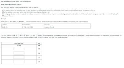 Solved Use These Rules Of Syntax Below In All Your Responses Chegg