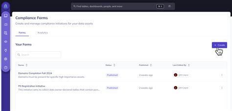 datahub docs features feature guides compliance forms create a form md