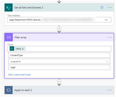 Get Libraries Filtered By Content Type In Sharepoint Online Flow