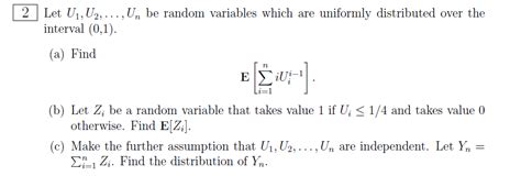 solved 2let ui u2 un be random variables which are
