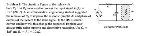 solved problem 8 the circuit in figure to the right with
