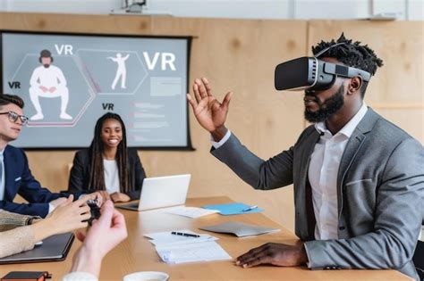 premium photo professional presenting vr technology in a business