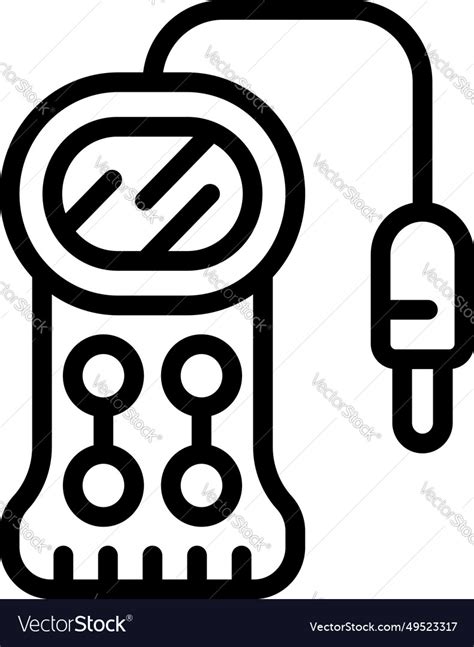 Gas Detector Leak Icon Outline Home Royalty Free Vector