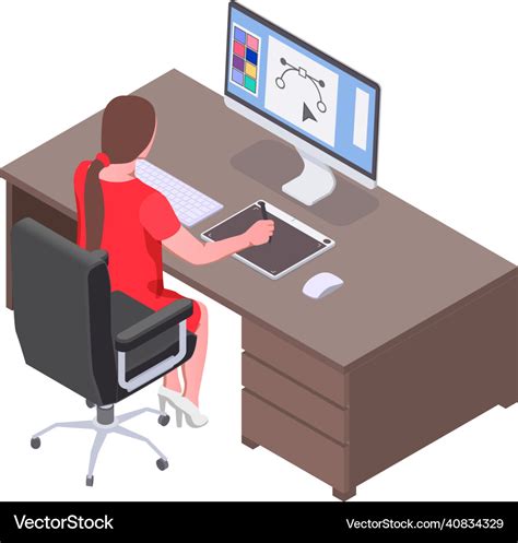 Digitizing Pad Artwork Composition Royalty Free Vector Image