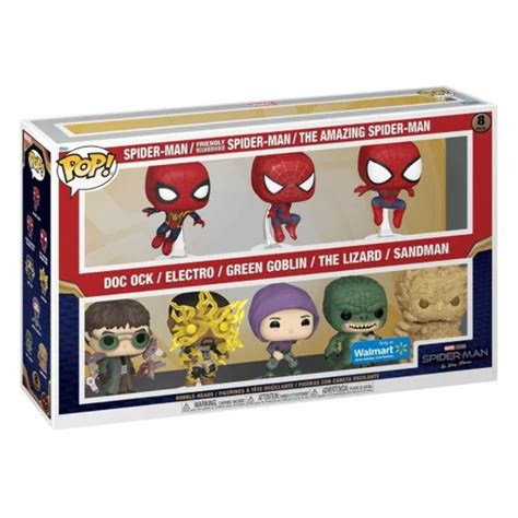 Spider Man 8 Pack Funko Pop Marvel Walmart Exclusive