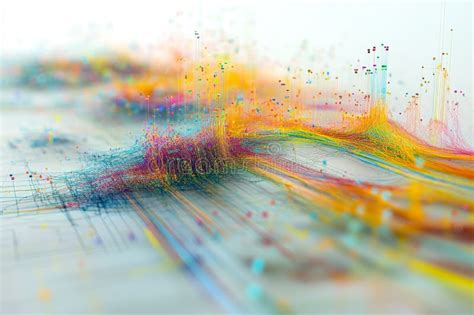 3d Perspective View Of Global Data Flows And Information Network
