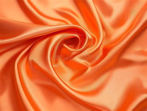 Orange Satin Fabric Texture Close Up Of Rich Orange Colored Satin Fabric Stock Illustration