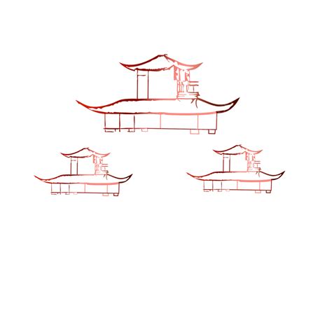 Chinese Style Element Decorative Pattern Eaves Chinese Style Element