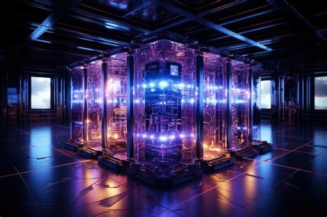 Premium Photo | Super quantum computer of the future abstract design of futuristic processor and ...