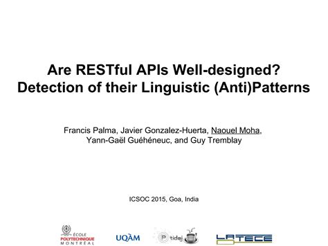 Are Restful Apis Well Designed Detection Of Their Linguistic Antipatterns Ppt Web