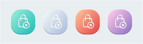Checkout Failed Line Icon In Flat Design Style Purchase Signs Vector