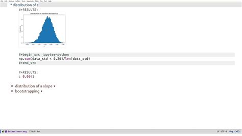 distribution of standard deviations with emacs and python - YouTube