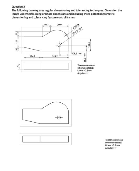 Texts Question 3 The Following Drawing Uses Regular Dimensioning And Tolerancing Techniques