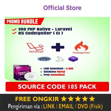 Promo Paket 100 Source Code Php Native Laravel 85 Codeigniter Ci