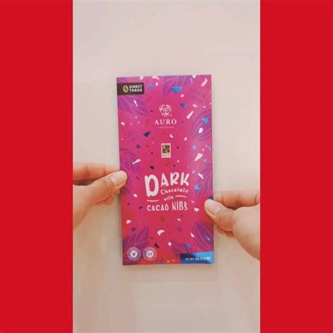 Cacao Culture Auro Chocolate 64 Dark Chocolate With Cacao Nibs Bar 60g Vegan Lazada Ph