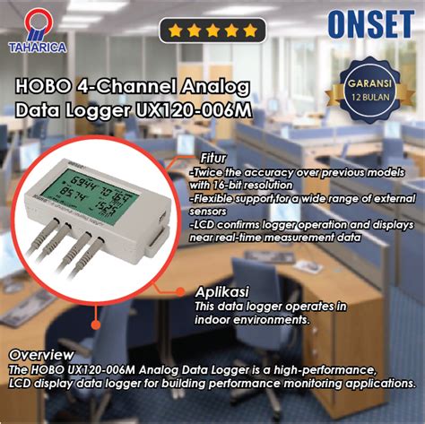 HOBO 4 Channel Analog Data Logger Alat Uji