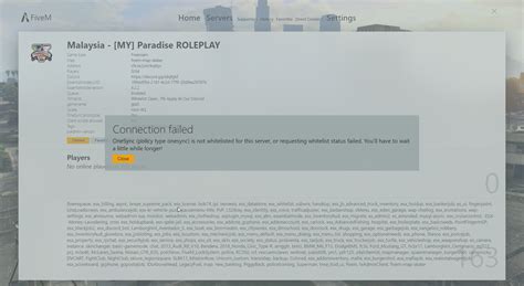 Onesync Problem Cant Join Server Discussion Cfxre Community