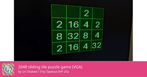 334 2048 sliding tile puzzle game vga quicker easier and cheaper to make your own chip