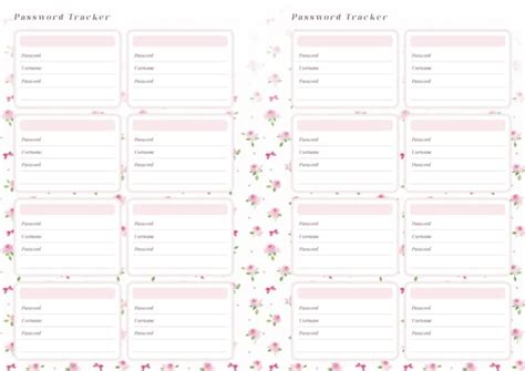 Digital Password Tracker Password Organizer By Zyloaprints Tpt