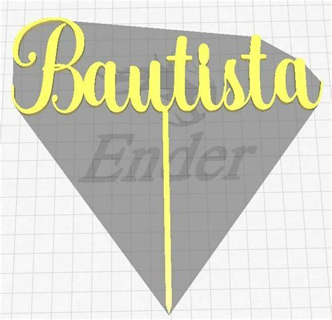 Stl File Cake Toppers Bautista・3d Printing Design To Download・cults