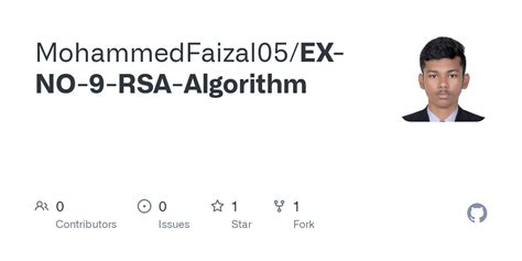 Github Mohammedfaizal05ex No 9 Rsa Algorithm