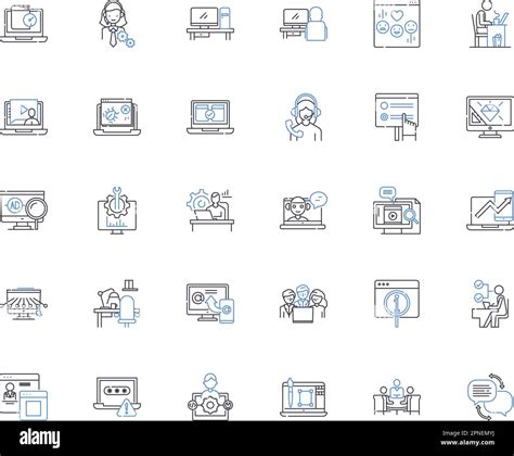 Partnership Connection Line Icons Collection Unity Collaboration Alliance Synergy