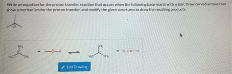Solved Write An Equation For The Proton Transfer Reaction