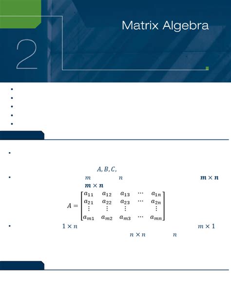 Chapter 2 Matrix Algebra Pdf