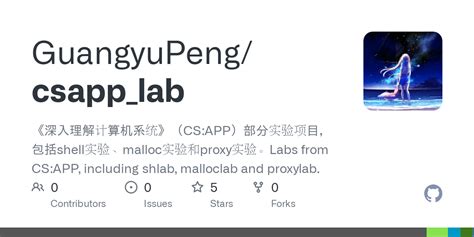 Github Guangyupengcsapplab 《深入理解计算机系统》（csapp）部分实验项目，包括shell实验、malloc实验和proxy实验。labs From