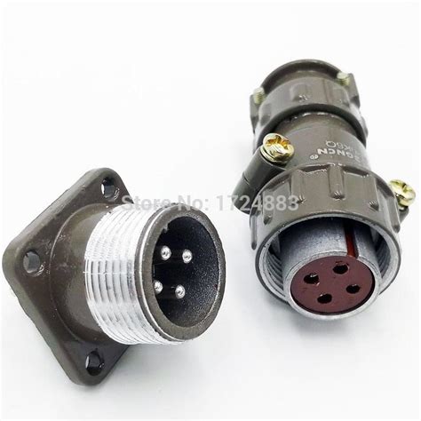 Electrical Center B2c P20 Series Aviation Connector 23457 Core 20mm Plug And Socket