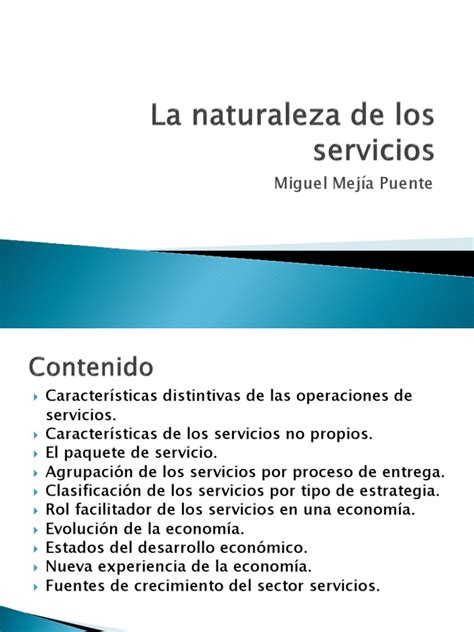 02 La Naturaleza De Los Servicios Pdf Hotel Sector Terciario De La Economía
