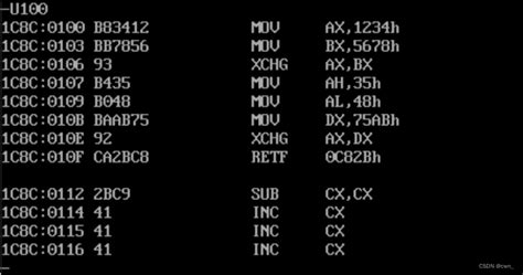实验三 debug及指令测试 csdn博客